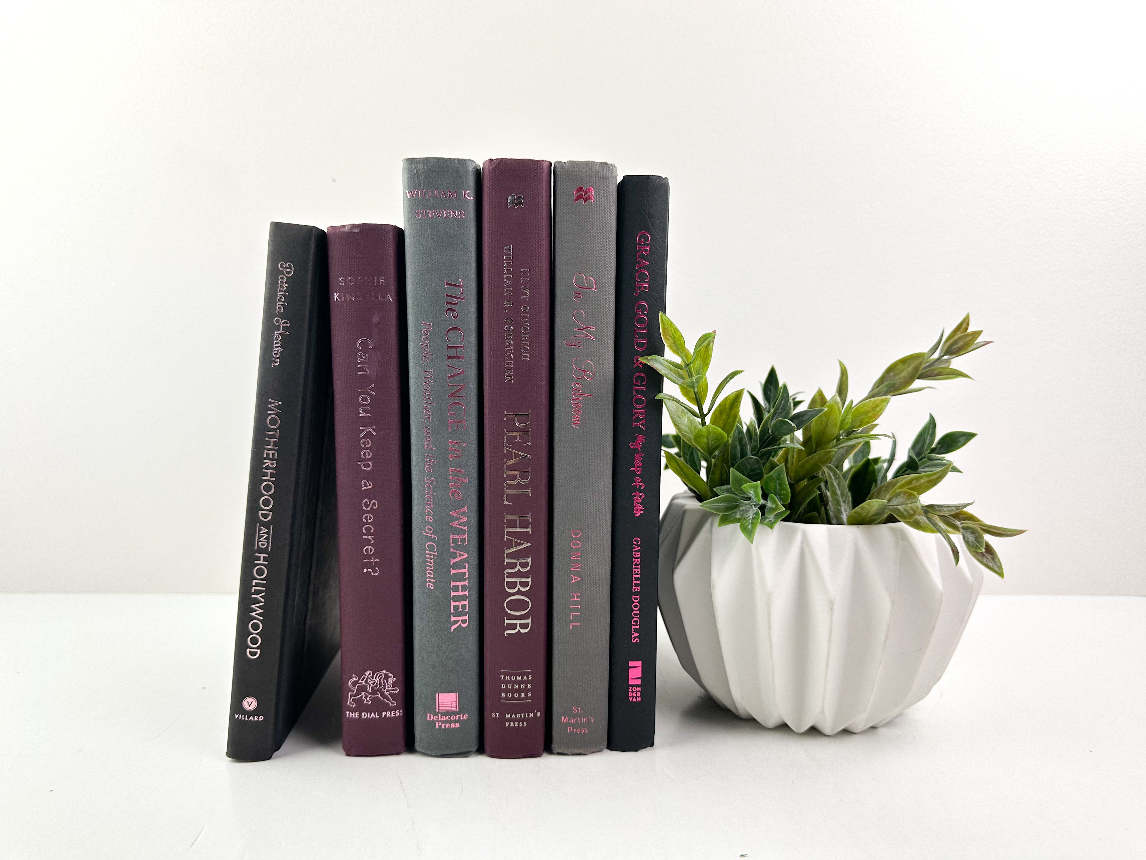 Maroon and Gray Books for Decoration – Elements