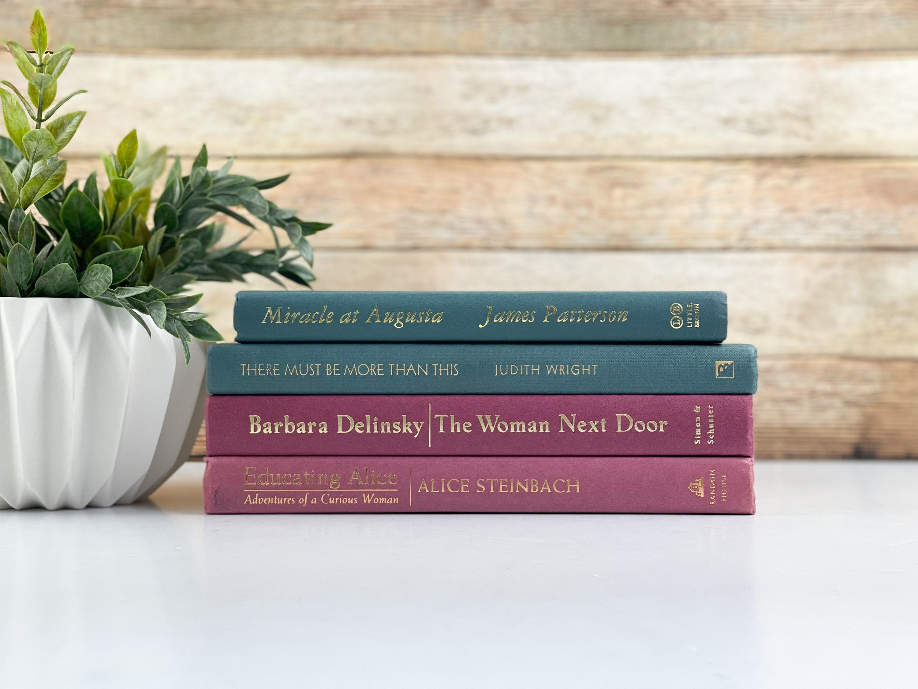 Green and Maroon Decorative Books – Elements