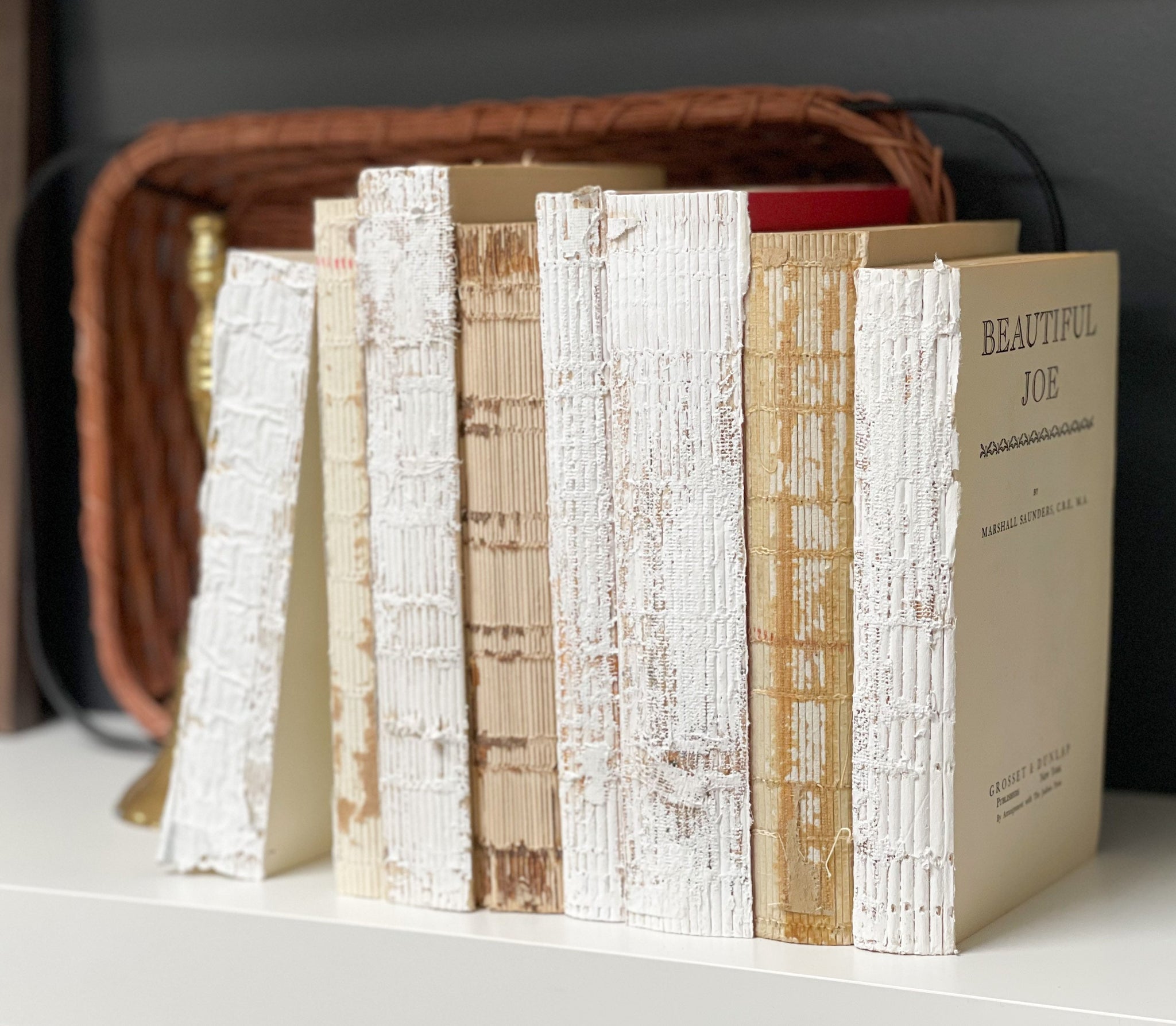Distressed White Books for Home Decor – Elements