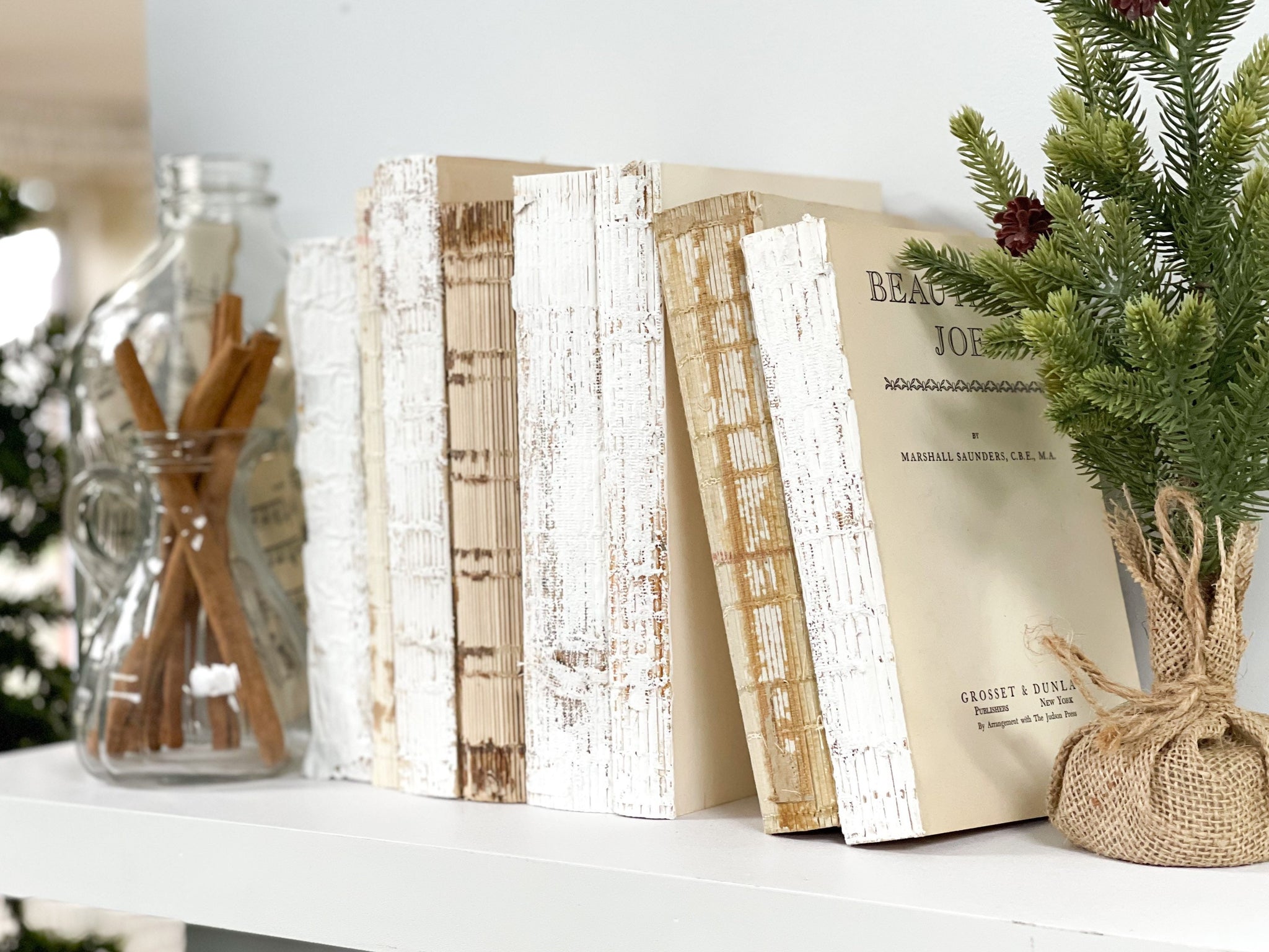Distressed White Books for Home Decor – Elements