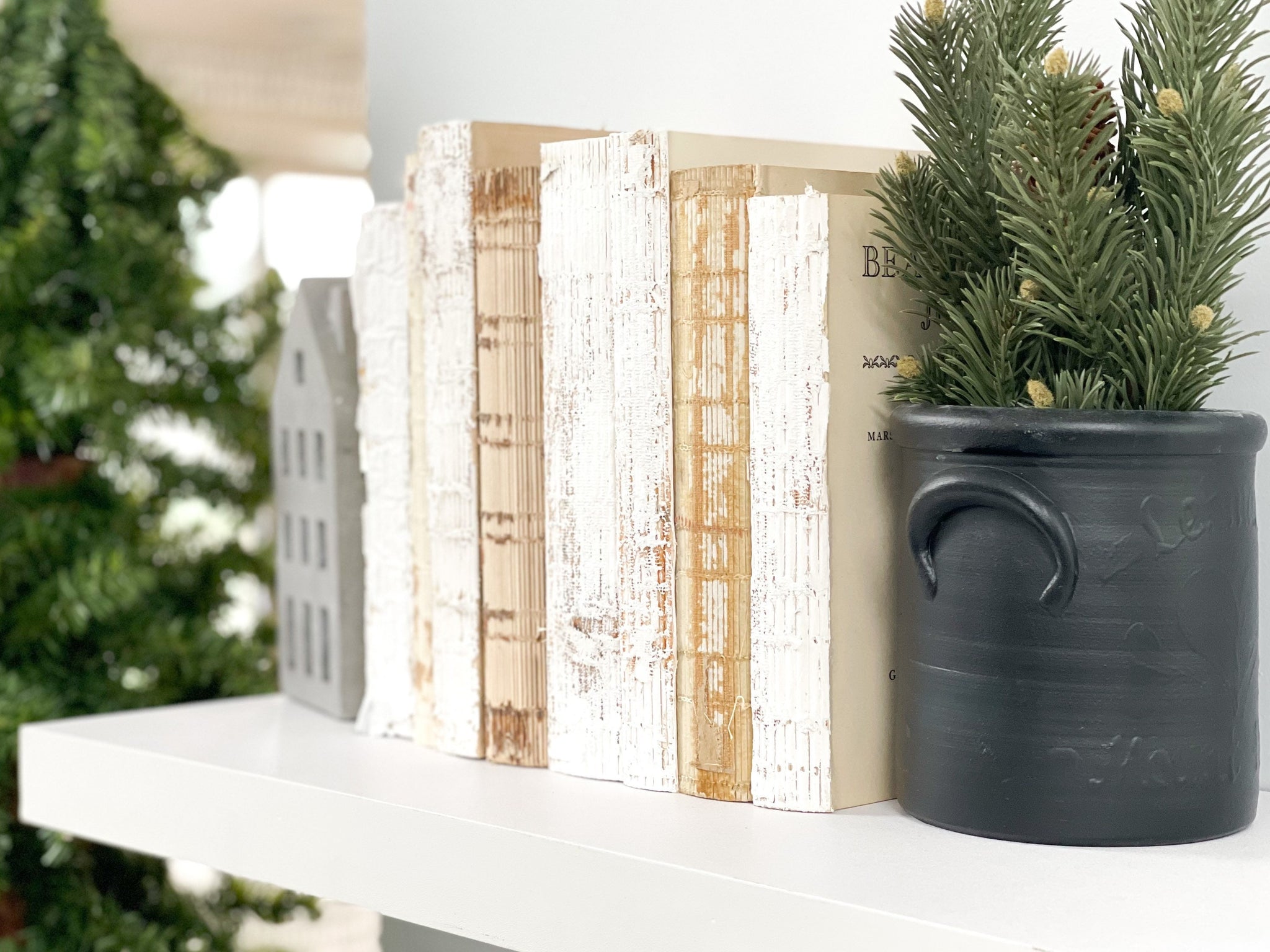 Distressed White Books for Home Decor – Elements