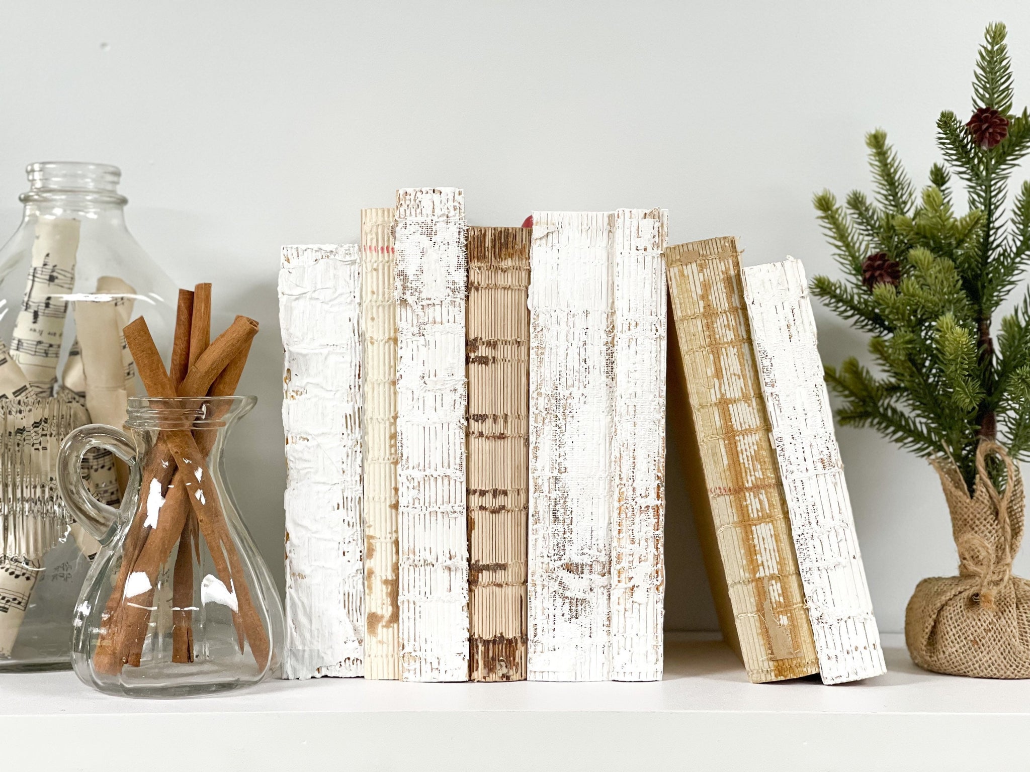 Distressed White Books for Home Decor – Elements