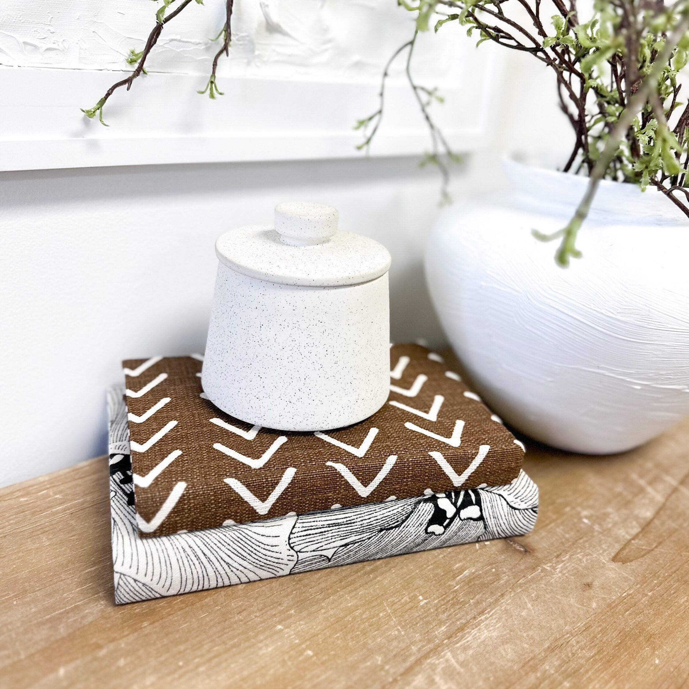 Brown Decorative Books for Shelf Decor – Elements