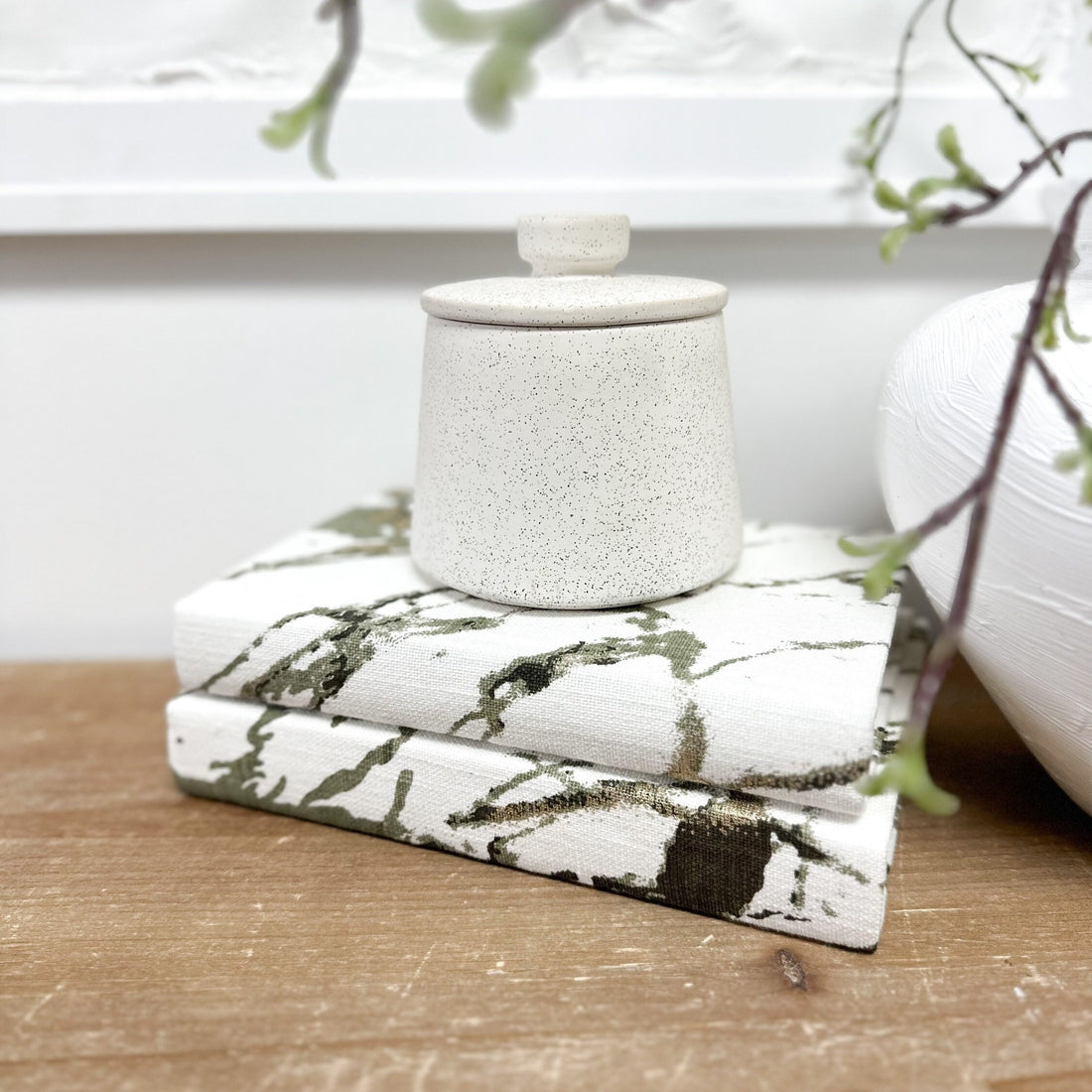 Fabric Wrapped Books for Shelf Decor – Elements