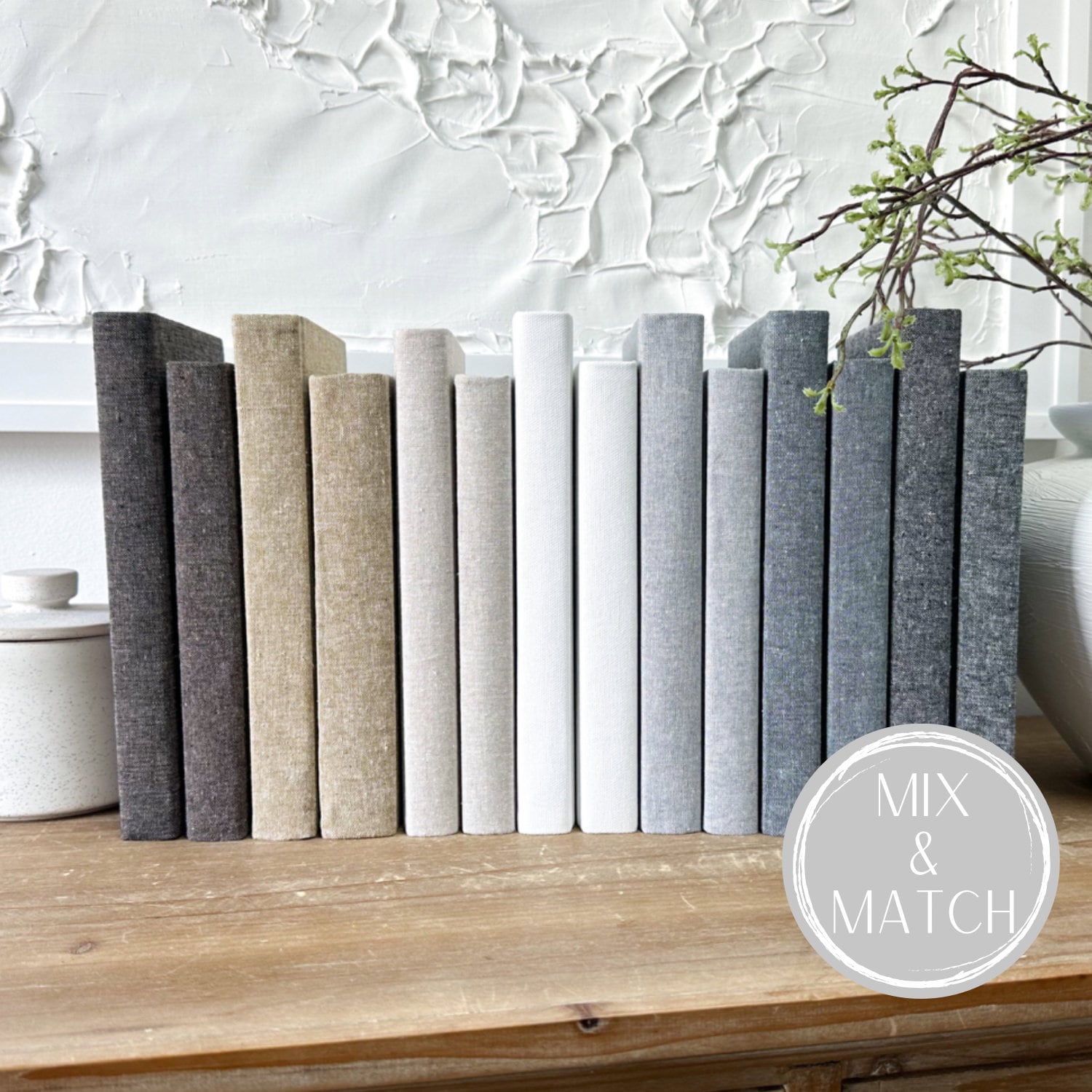 Mix & Match Linen Covered Decorative Books – Elements