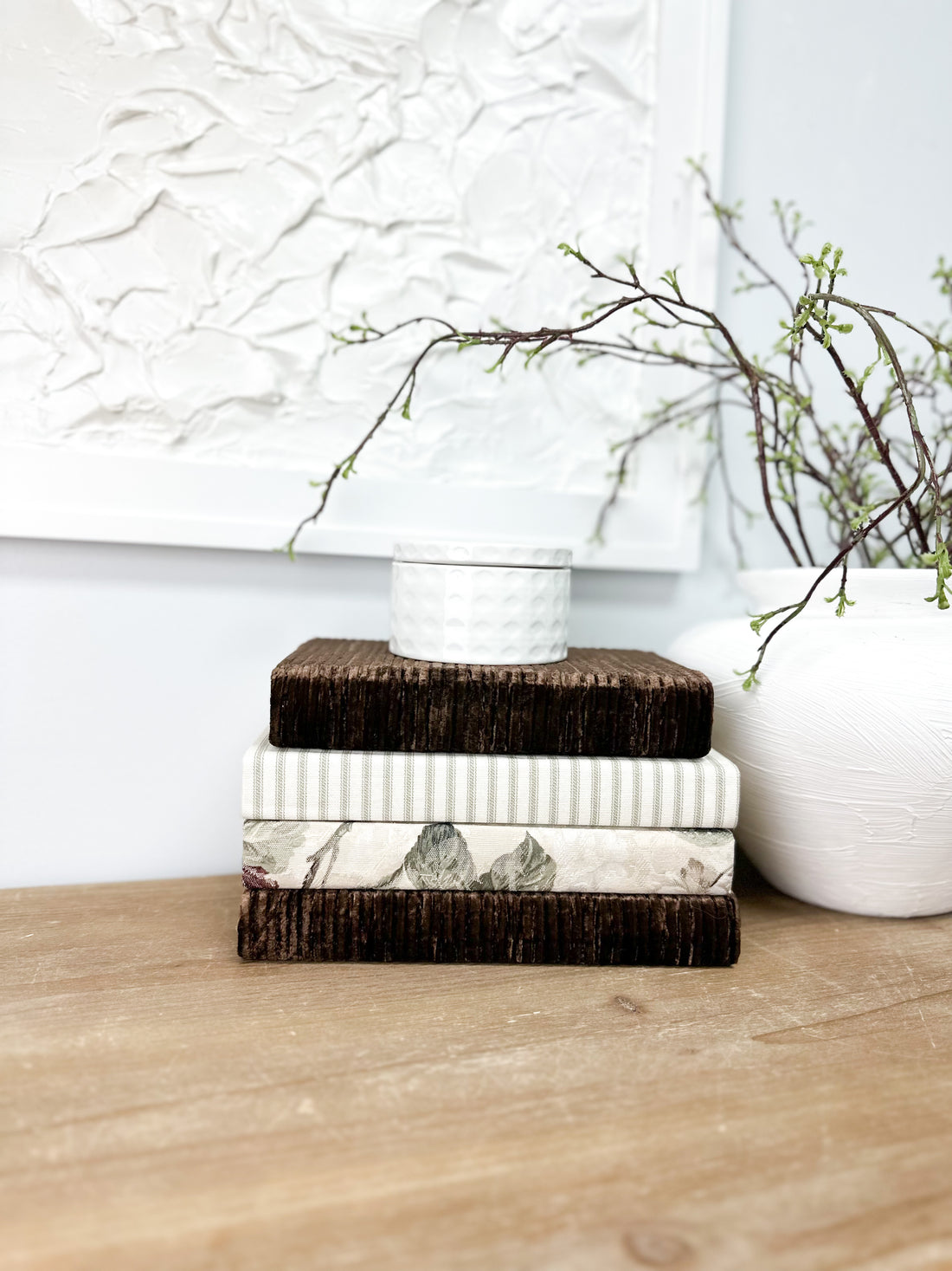 Brown Linen Covered Books – Elements